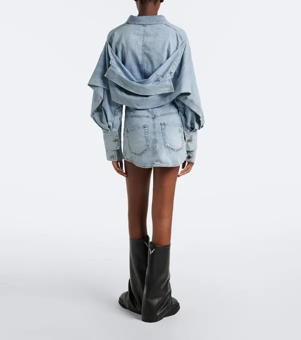 Attico Denim Mini Dress