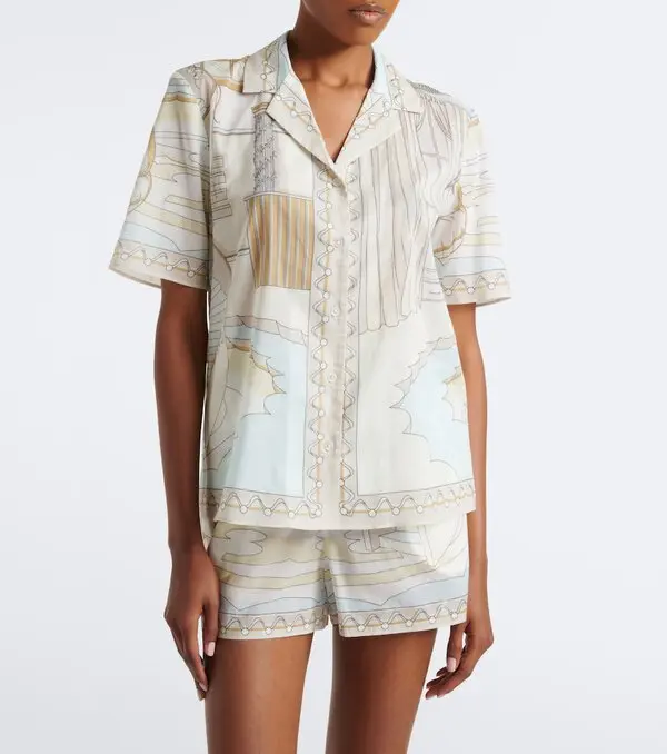 Tory Burch Printed Cotton Shirt
