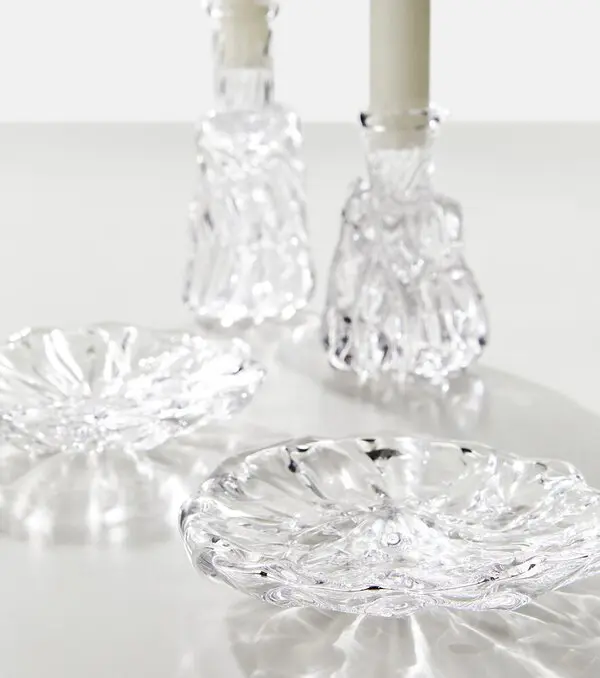 ALEXANDER KIRKEBY Set Of 2 Crystal Side Plates