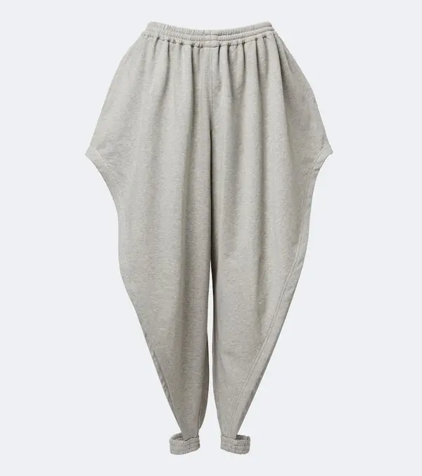 Alaïa Ruffled Cotton-blend Fleece Tapered Pants