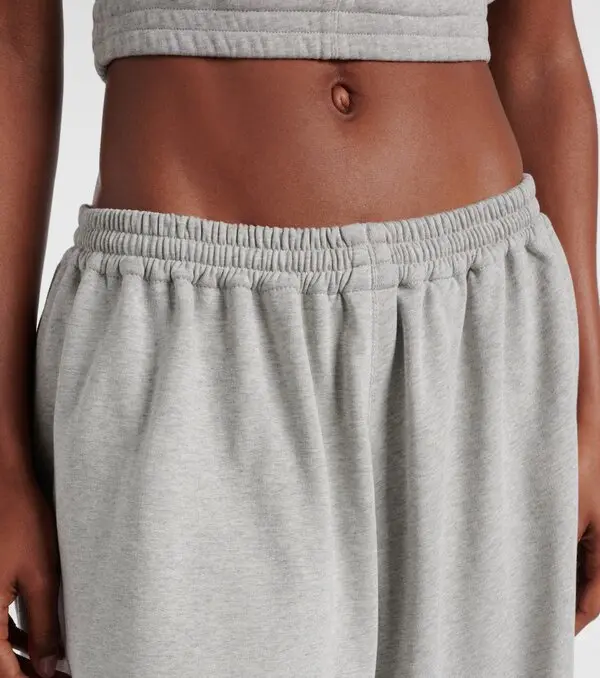 Alaïa Ruffled Cotton-blend Fleece Tapered Pants