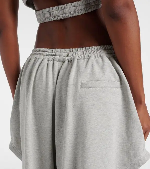 Alaïa Ruffled Cotton-blend Fleece Tapered Pants