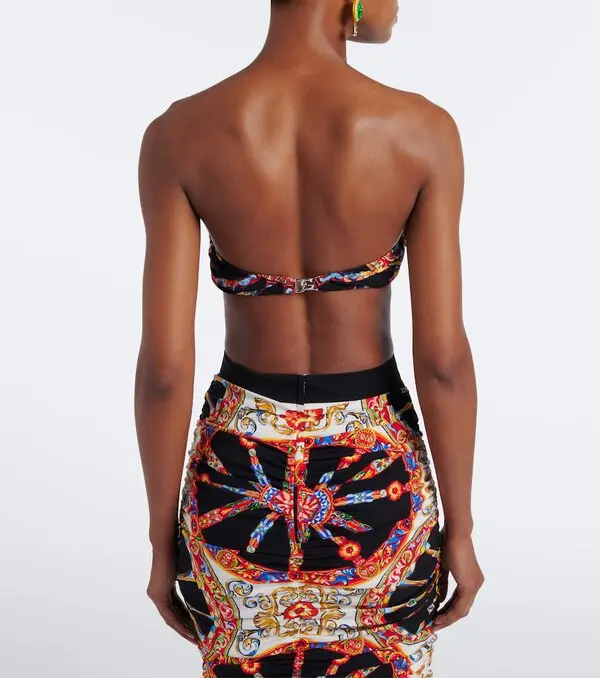 Dolce & Gabbana Carretto Print Bandeau Top