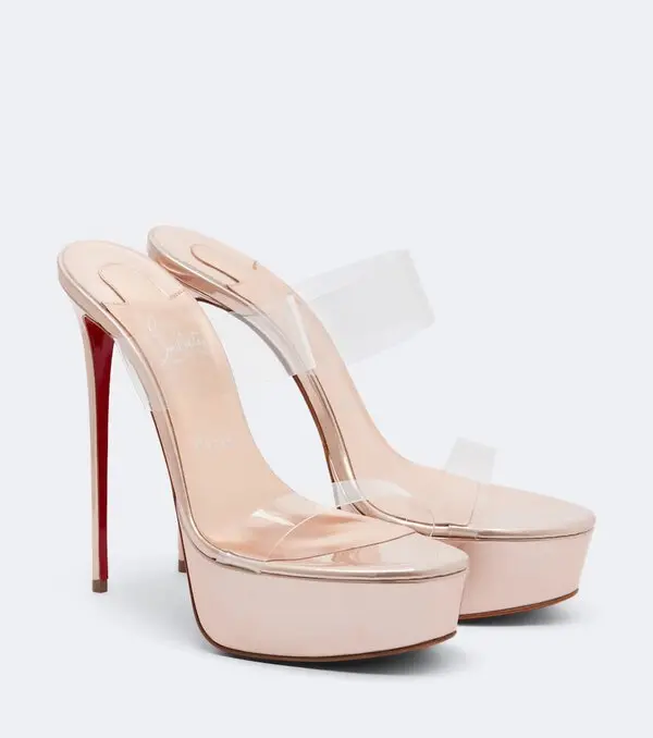 CHRISTIAN LOUBOUTIN Leather Platform Mules