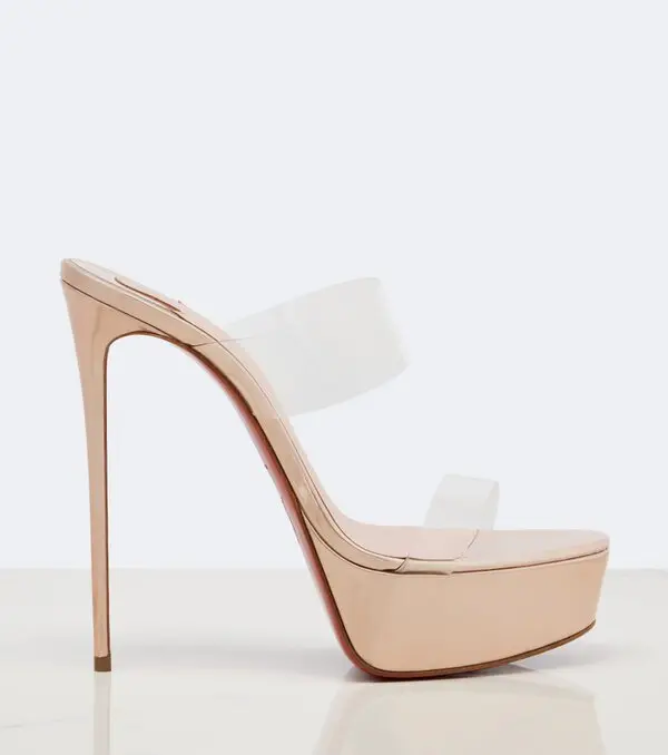 CHRISTIAN LOUBOUTIN Leather Platform Mules