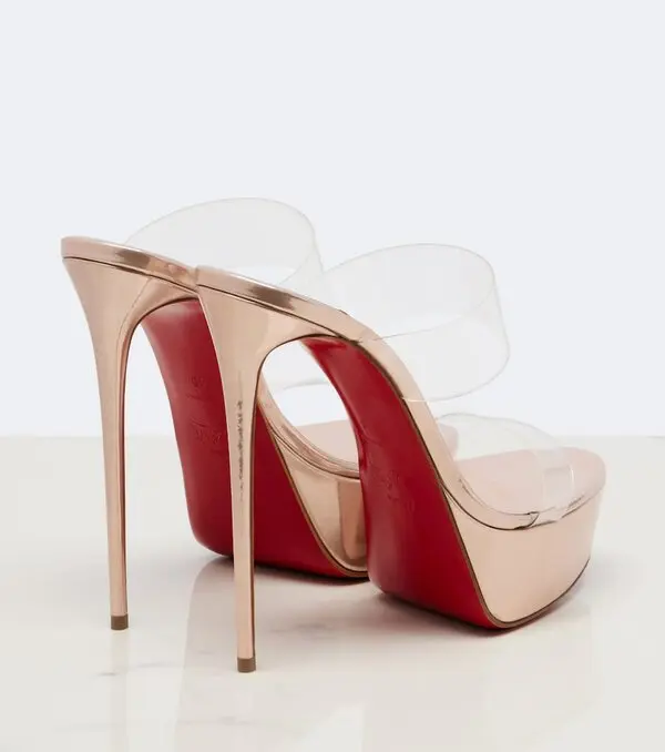 CHRISTIAN LOUBOUTIN Leather Platform Mules