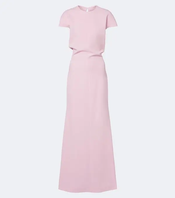 JIL SANDER Open-back Virgin Wool Gown - Pink