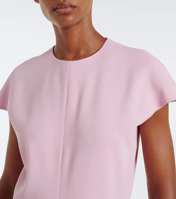 JIL SANDER Open-back Virgin Wool Gown - Pink