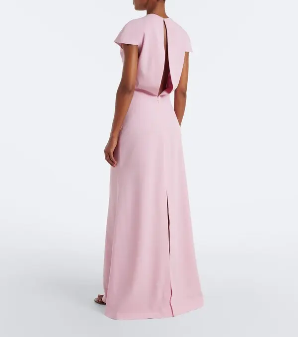JIL SANDER Open-back Virgin Wool Gown - Pink