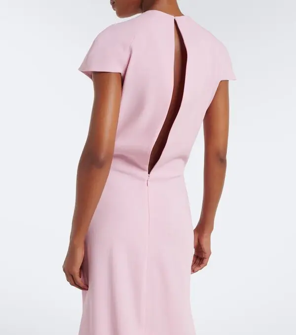 JIL SANDER Open-back Virgin Wool Gown - Pink