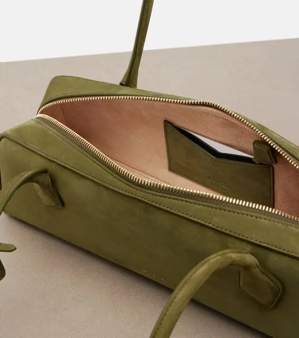 Alaïa Le Teckel Medium Suede Shoulder Bag - Green