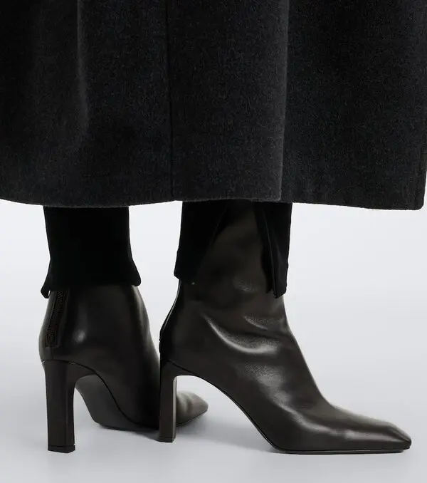TOTEME Leather Ankle Boots