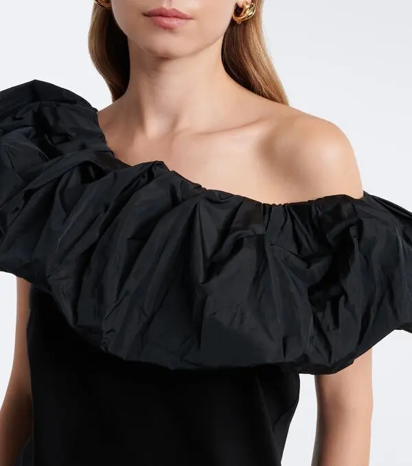 Max Mara Ruffled Off-shoulder Cotton Top