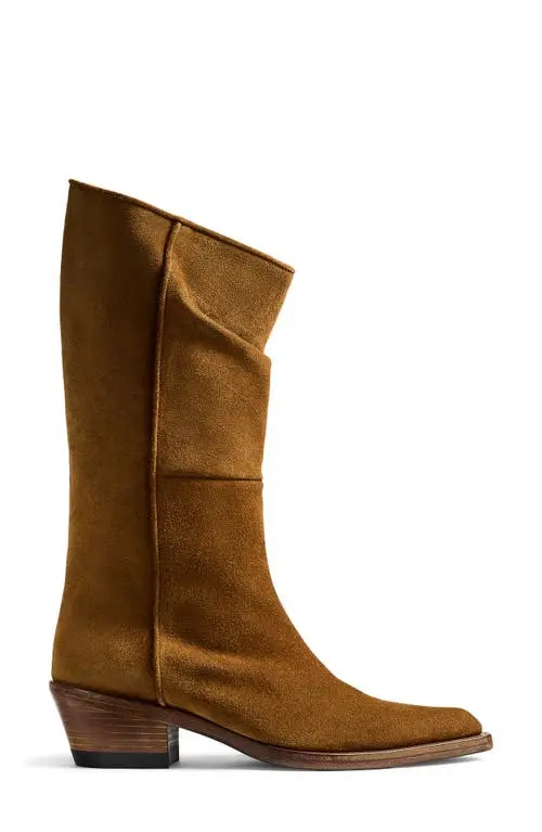 Khaite Clive Suede Western Boots - Sigaro