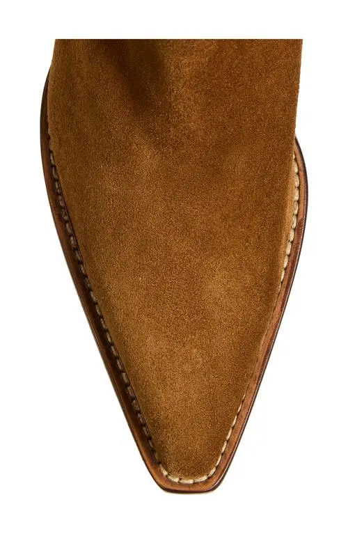 Khaite Clive Suede Western Boots - Sigaro