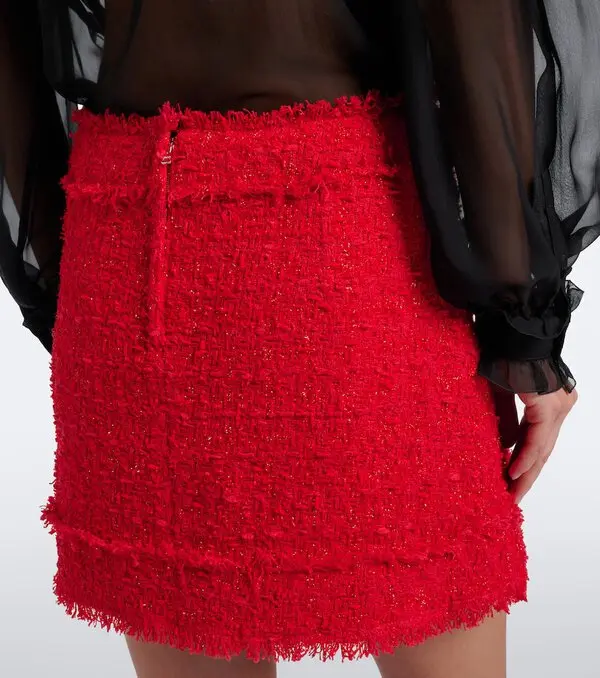 Dolce & Gabbana Cotton-blend Bouclé Mini Skirt
