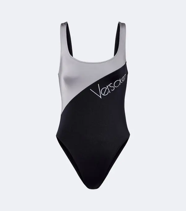 Versace Logo One Piece Swimsuit