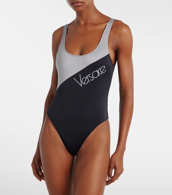 Versace Logo One Piece Swimsuit
