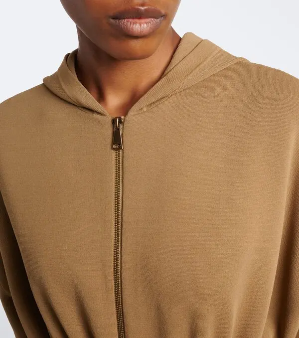 Max Mara Hooded Knitted Poncho