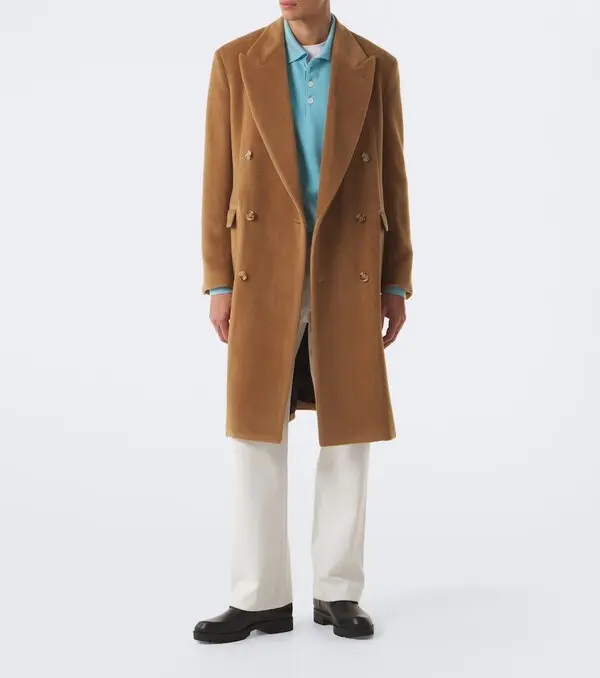 LARDINI Double-breasted Virgin Wool Coat