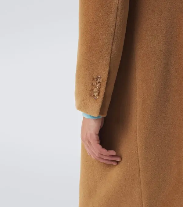 LARDINI Double-breasted Virgin Wool Coat