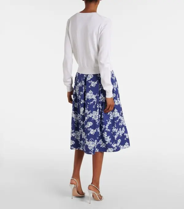 Carolina Herrera Silk And Cotton Cardigan - White