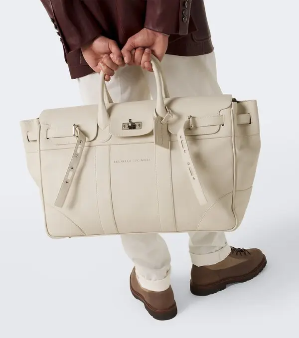 Brunello Cucinelli Leather Duffel Bag