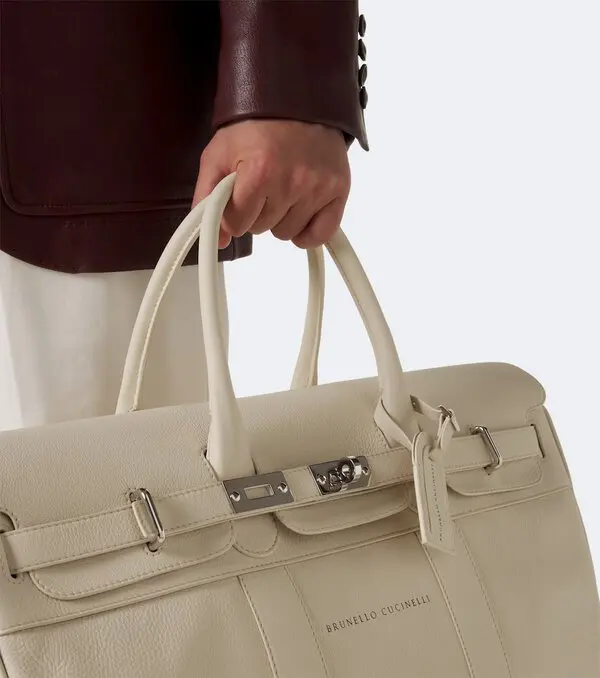 Brunello Cucinelli Leather Duffel Bag