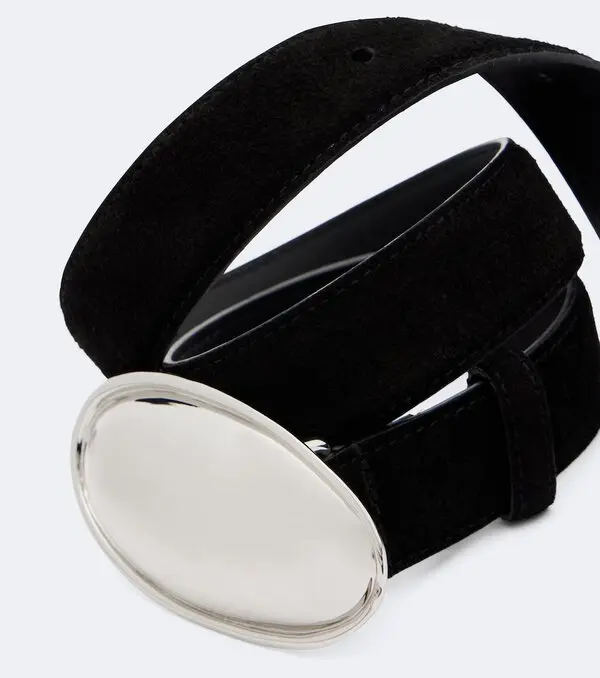 Altuzarra Oval Plaque Suede Belt