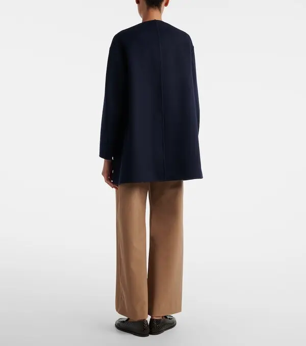 Max Mara Cotton-blend Wide-leg Pants - Brown