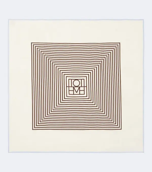 TOTEME Monogram Silk Scarf - Beige