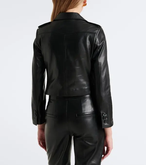 Dorothee Schumacher Cropped Leather Jacket