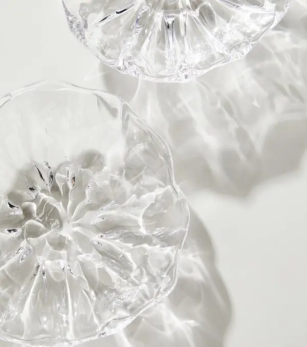ALEXANDER KIRKEBY Set Of 2 Crystal Side Plates