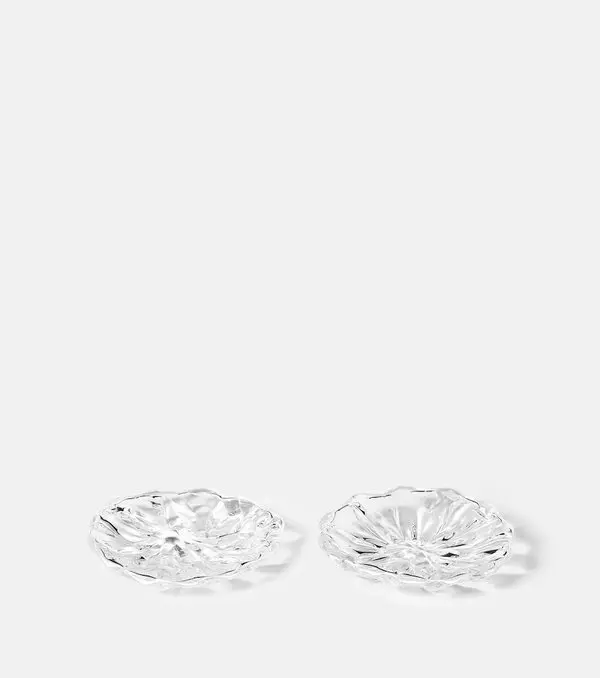 ALEXANDER KIRKEBY Set Of 2 Crystal Side Plates