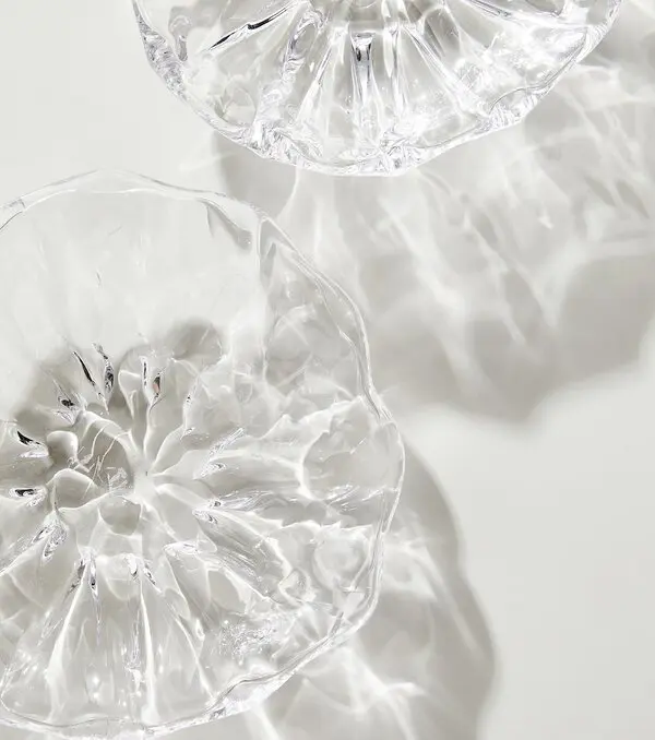 ALEXANDER KIRKEBY Set Of 2 Crystal Side Plates