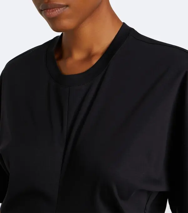RÓHE Gathered Crewneck T-shirt - Black