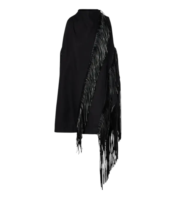 Sportmax Fringed Halterneck Cotton Top - Black