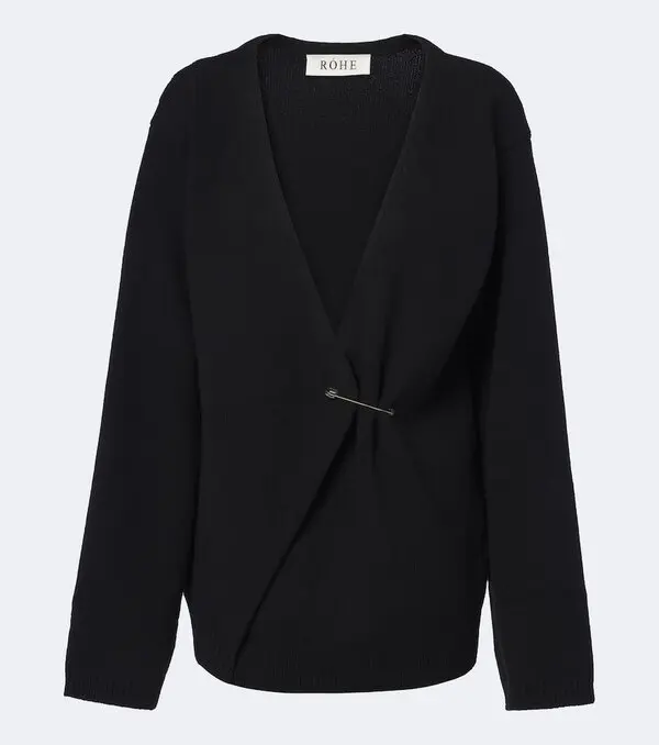 RÓHE Wool And Cashmere Cardigan - Black
