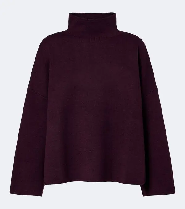 Jardin Des Orangers Virgin Wool And Cashmere High Neck Sweater - Purple