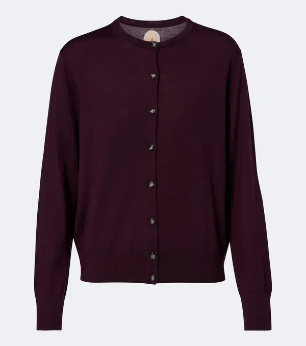Jardin Des Orangers Virgin Wool Cardigan - Purple
