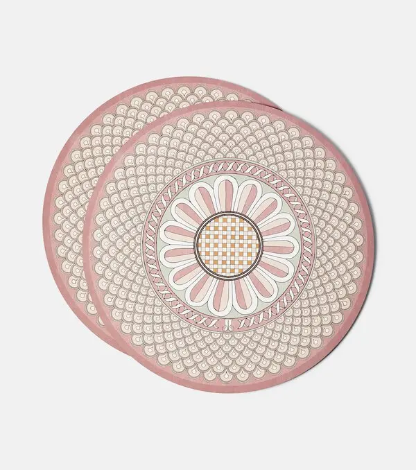 La DoubleJ Disk Set Of 2 Placemats - Beige