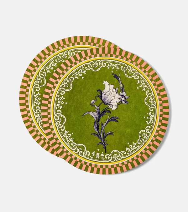 La DoubleJ Disk Set Of 2 Placemats - Green