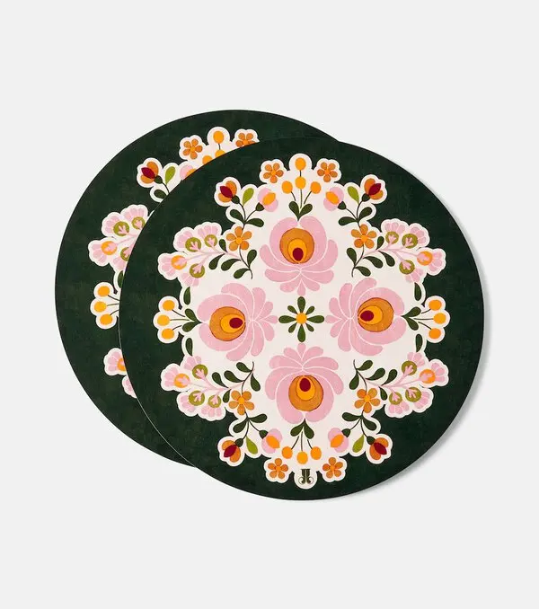 La DoubleJ Disk Set Of 2 Placemats - Multicoloured