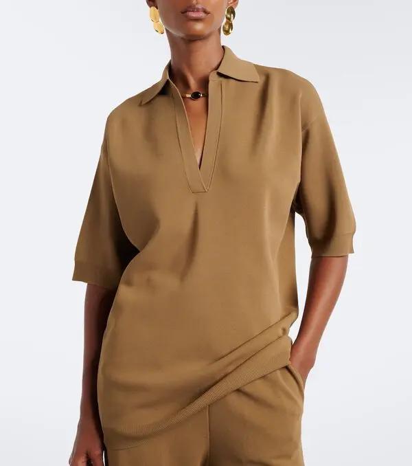 Max Mara Oversized Knitted Polo Shirt