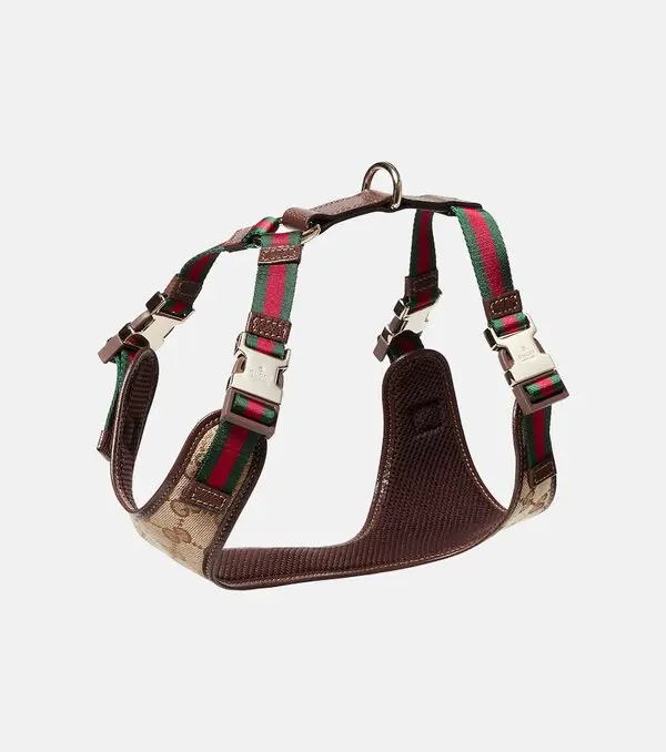 Gucci Gg Canvas Dog Harness - Black