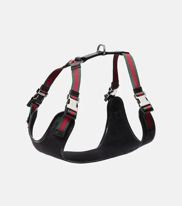 Gucci Gg Canvas Dog Harness - Black