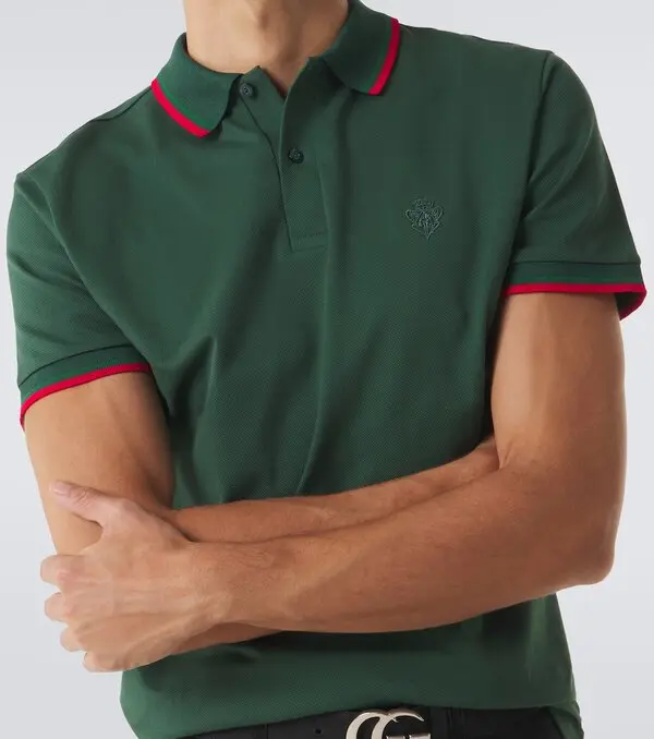 Gucci Cotton-blend Piqué Polo Shirt