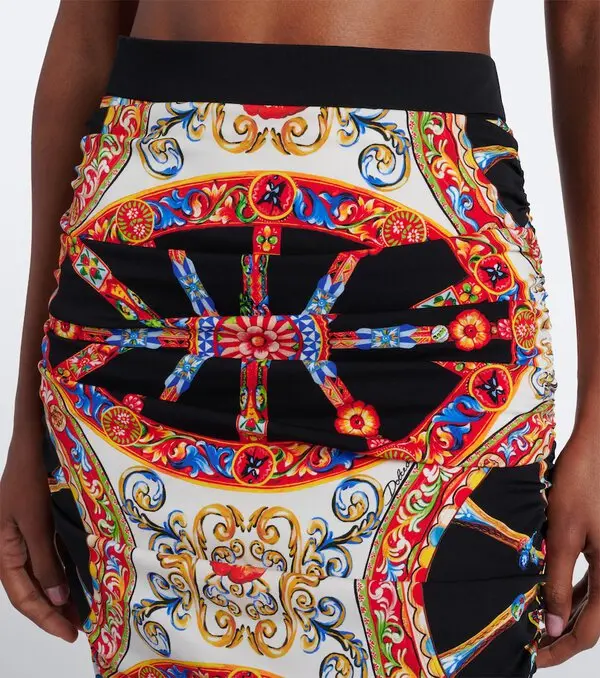 Dolce & Gabbana Caretto Silk-blend Midi Skirt