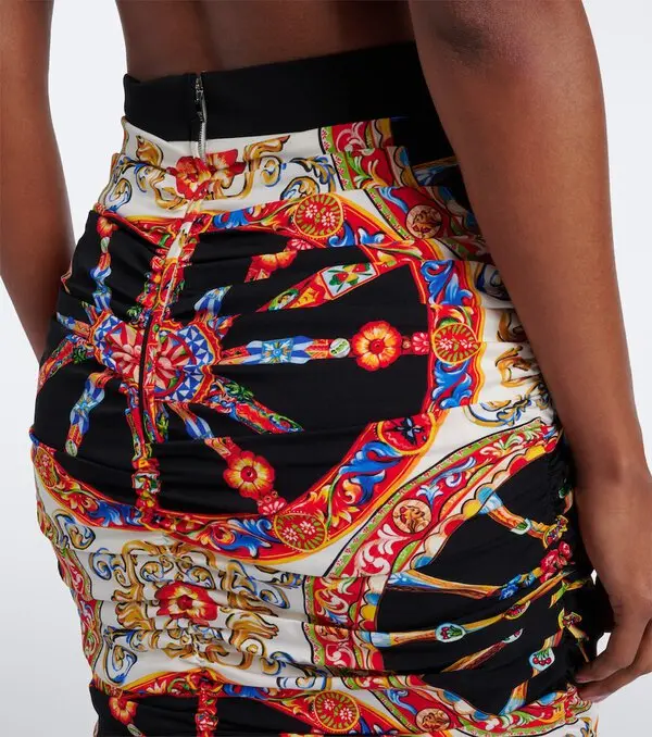 Dolce & Gabbana Caretto Silk-blend Midi Skirt