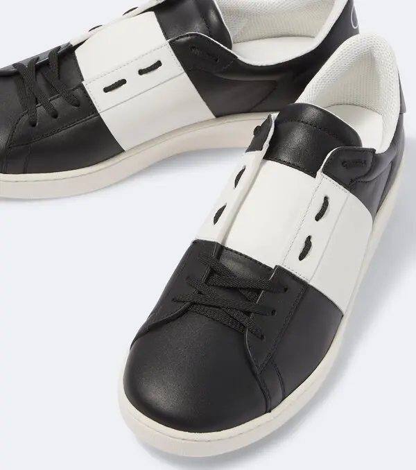 Valentino Garavani Open Royco Leather Sneakers - Black